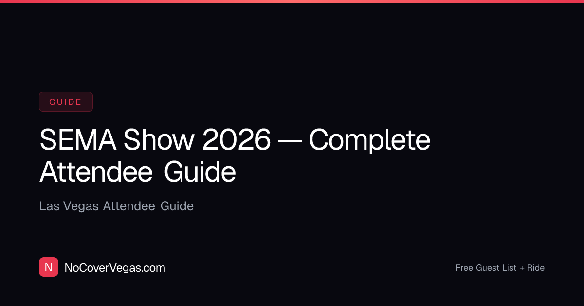 SEMA Show 2026 Las Vegas | Free Guest List + Guide
